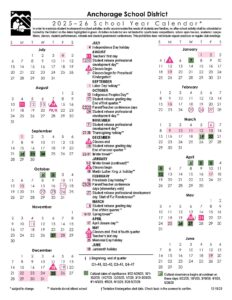 Anchorage School District Calendar 2026-2027