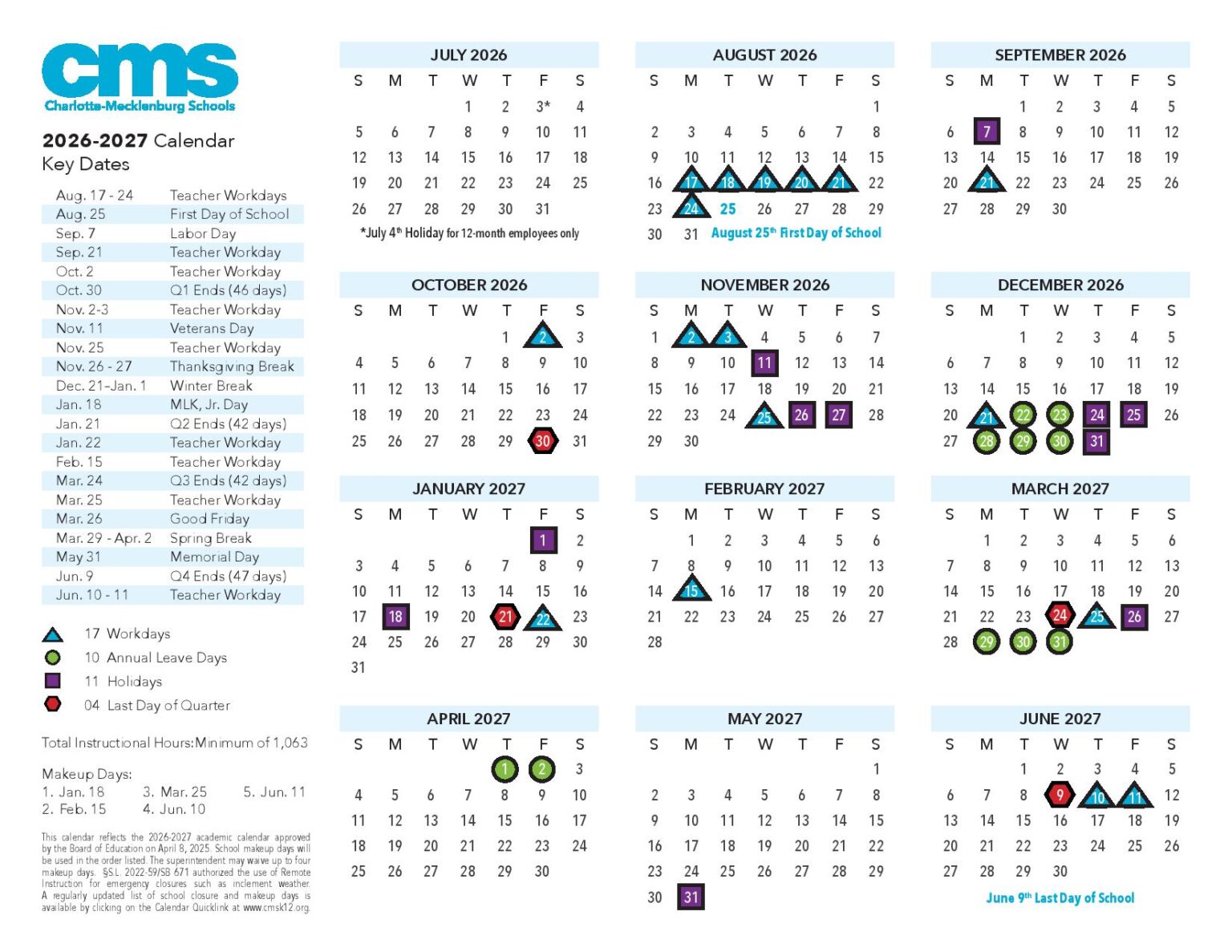 CMS Schools Calendar 2026-27 | Charlotte-Mecklenburg Schools