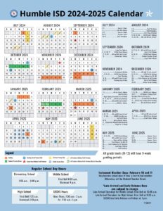 Humble Independent School District Calendar 2025-2026 - School Calendar ...
