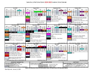 Santa Ana Unified School District Calendar 2025-2026 in PDF - School ...