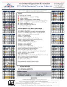 Mansfield Independent School District Calendar 2025-2026