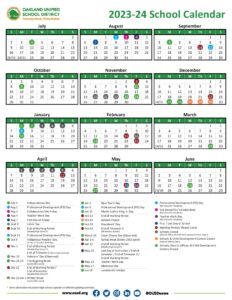 Oakland Unified School District Calendar 2025-2026 PDF - School ...