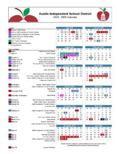 Austin Independent School District Calendar Holidays 2025-2026 - School ...