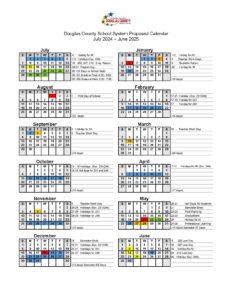 Douglas County Schools Calendar 2025-2026 in PDF - School Calendar Info