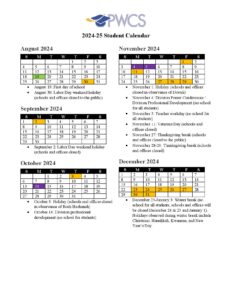 Prince William County Public Schools Calendar Holidays 2026-2027