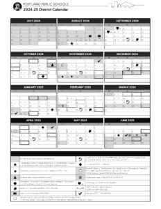 Portland Public Schools Calendar Holidays 2026-2027 PDF