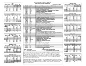 Elizabeth Public Schools Calendar 2025-2026 | Academic Holidays